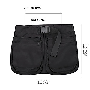 BETYMAO Work Apron with 6 Pockets Adjustable Dog Trainer Apron Dog Trainer Clothing Waitress Apron Hair Stylist Apron Garden Apron Black