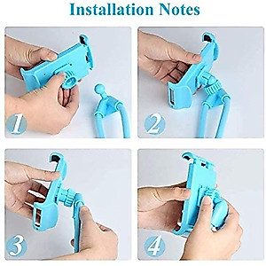 Lazy Cell Phone Mount Hanging on Neck, Airlxf Flexible Long Arms Stand Clip Holder Stand 360 Rotating DIY Free Rotating Multiple Functions for Desk Bed, Bike and Motorcycle (Black), 70cm