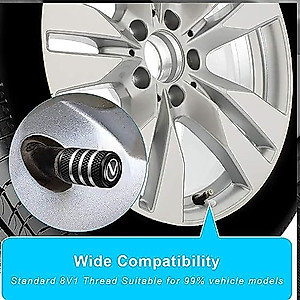 MUZOKE Tire Valve Stem Cap Cover Fit for Lexus RX ES GS LS NX RS GX LX RC LC RX350 is250 GX460 Belt O-Ring Seal Corrosion Resistant Tire Air Cover Car Accessories 4 Pc Black