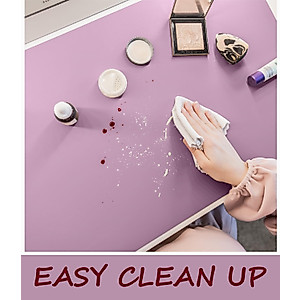 Makeup Mat for Vanity Top Protector, Cover Work Table Waterproof, Oilproof Dustproof Smooth and Soft, Purple 23.6"x11.8"from NemoHome