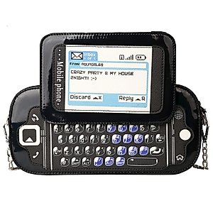 Ondeam Slider Phone Shoulder Purses,PU Unico CrossBody Bag for Girl Women(Black)
