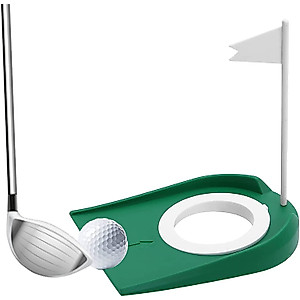 Putting Cup Indoor Outdoor Practice Training Aids with Flag Plastic Putting Cup Putting Hole Putter Regulation Cup