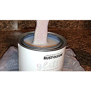 Rust-Oleum 323860 Glitter Interior Wall Paint Iridescent Clear 32oz 2PK
