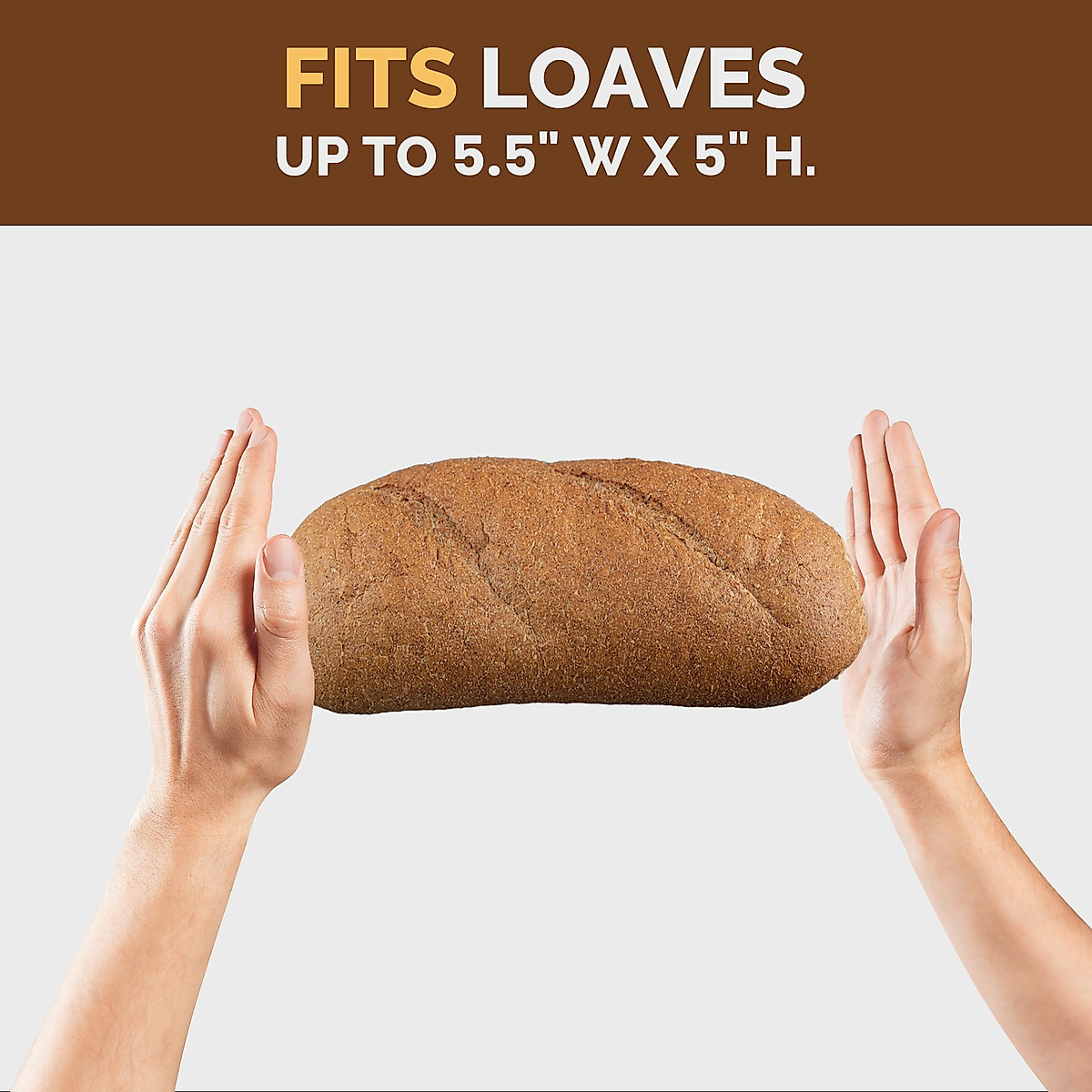 Luxury Bamboo Bread Slicer with Knife - 3 Slice Thickness, Foldable Compact Cutting Guide with Crumb Tray, Stainless Steel Bread Knife for Homemade Bread, Cake, Bagels 5.5” Wide x 5” Tall