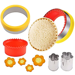 Sandwich Cutter and Sealer Vegetable Cutters for Kids Uncrustables Sandwich Maker Lunchbox Bento Box DIY Lunch