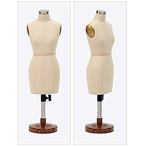 Tailors Dummy Mannequins Small Dressmakers Dummy Female, 1:2 Scale Adjustable Height, Tailor Manikins Mini Doll Dress Form Display Dollhouse Accessories Decoration Dressform Mannequin