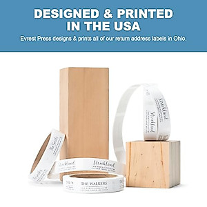 Return Address Labels Roll, Personalized Address Label Stickers, Custom White or Clear Address Labels (Roll of 100 Labels)