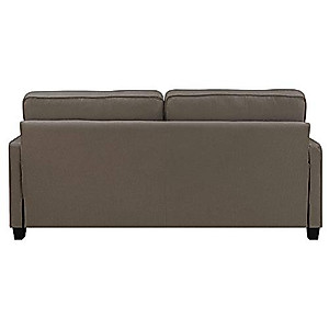 Serta Nina Modern Fabric Upholstery Sofa Collection Padded Shelter Arms, Solid Wood Legs, Couch for Living Room, Track, Ash Gray