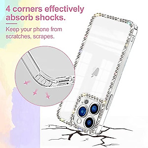 VAOXTY Compatible with iPhone 11 Clear Case Bling Diamond Rhinestone Cute for Girls Women Girly Case Glitter Shiny Sparkle Bumper Design Soft Silicone Luxury Fashion Protective 3D Phone Case