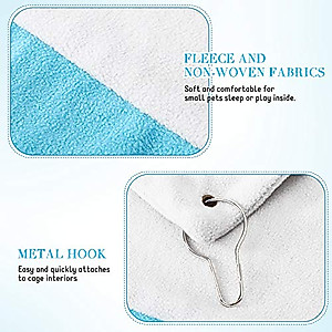 2 Pieces Guinea Pig Hideout Small Animal Corner Fleece Hideaway Cute Ferret Hammock and Sleeping Bed for Ferrets Chinchillas Small Pets (Grey with Blue, Grey with Green, Patternless)