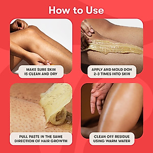 Sugardoh Sugar Waxing Kit for Women As Seen On Shark Tank (Vintage Kit Medium) - Face, Arms, & Legs - Sugar Wax Hair Removal - Sugaring Tiktok Products - Bikini Wax Kit for Women - Sugaring Kit