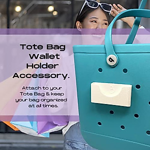 Boglets PREMIUM - Wallet Holder Accessories - Premium Collection - Compatible with Bogg Bag, Simply Southern & other Tote Bags - Decorative Accessories & Organizers - Made in USA - [White]