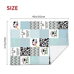 Baby Blanket for Boys Girls Milk Cow Baby Blanket Warm Soft Cozy Nursery Blankets All Season Air Conditioning Throw Blanket Stroller Crib Receiving Blanket 30x40 Inch