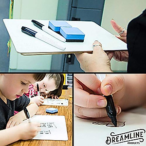 Dry Erase Boards [30pc Double Sided] Lapboards with ClearWipe Coating! Small White Boards - 9" x 12" Mini White Boards for Students, Classroom Teacher Supplies