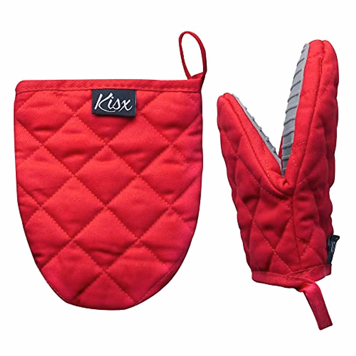 Oven Mitts Heat Resistant – (Red Color) Mini Oven Mitts, Silicone Gloves Heat Resistant, Kitchen Gloves for Cooking, Silicone Oven Mitts & Pot Holders Sets, Kitchen Pot Holders & Oven Mitts Sets