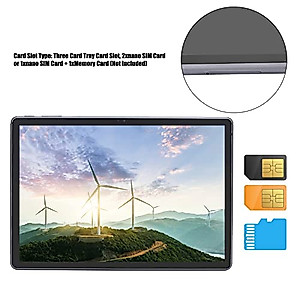 PUSOKEI 10.5in Tablet, Android 11 Tablets, Octa Core Processor, 8GB RAM 128GB ROM, 1920x1280 IPS Screen, 5G 2.4G WiFi, BT, 5MP 8MP Camera, 4G LTE Calling Tablet(Grey)