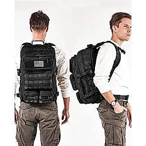 Falko Tactical Backpack - 2.4x Stronger Work & Military Backpack. Water Resistant and Heavy Duty Large Molle Backpack (50L)