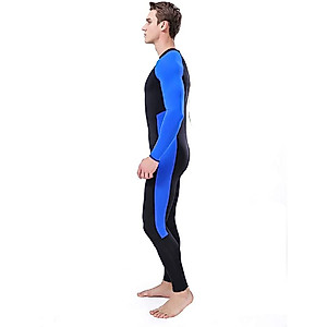 Full Body Dive Wetsuit Sports Skins Rash Guard for Men Women, UV Protection Long Sleeve One Piece Swimwear for Snorkeling Surfing Scuba Diving Swimming Kayaking Sailing Canoeing (L)