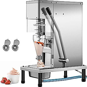 VEVOR 110V Frozen Yogurt Blending Machine 750W, Yogurt Milkshake Ice Cream Mixing Machine 304 Stainless Steel Construction, Professional Commercial Kitchen Equipment
