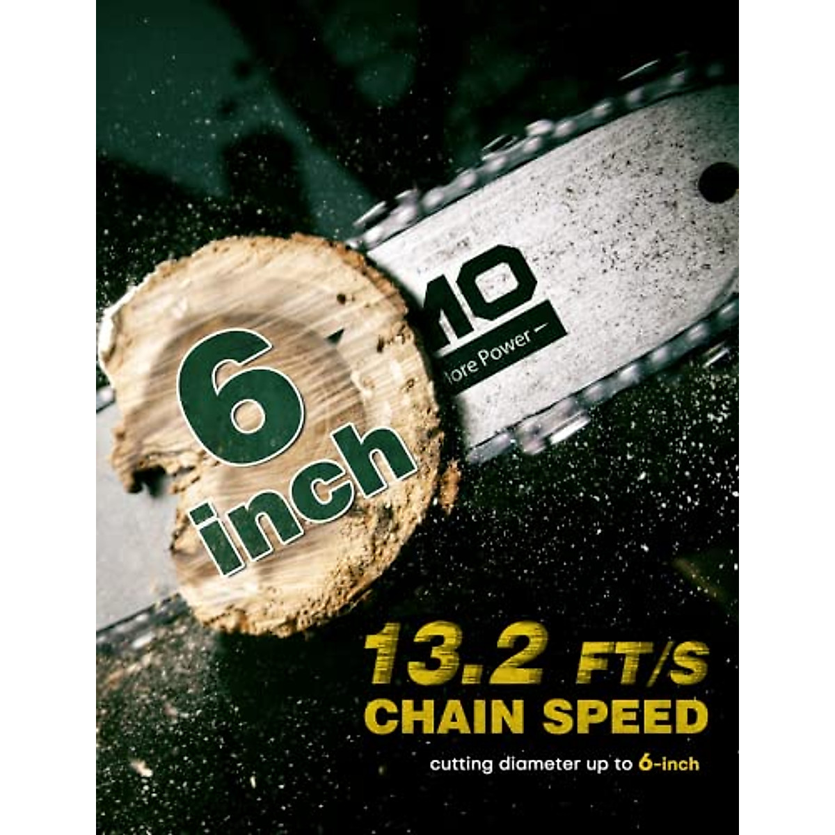 KIMO 6 Inch Mini Chainsaw Cordless, 2.3Lb Lightweight Handheld Chainsaw with Safety Lock, 20V Battery Powered Chainsaw, Portable Electric Chainsaw for Wood Cutting Tree Trimming