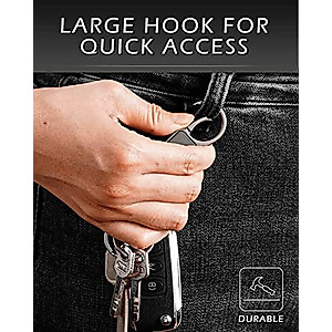 DAYGOS Key Chain Quick Release Key Ring, Heavy Duty Car Keychain Holder Clip with Easy Detachable Valet Key Ring for Men and Women