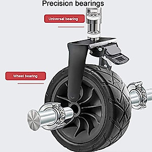 Suuim Collapsible Folding Wagon, Utility Carts Folding Wagon Multifunctional Foldable Camping Cart, 12 Bearing Universal Wheel Trolley, Seat Belt Design, 4