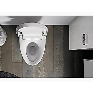 Kohler K-5401-PA-0 Veil Comfort Height Skirted One-Piece Elongated Dual-Flush Intelligent toilet, White