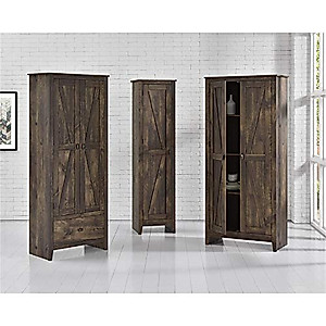 Ameriwood Home Farmington Wide Storage Cabinet, 30", Rustic