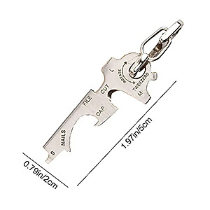 Multifunctional Keychain Bottle Opener Keychain multitool key organizer keychain stainless mini wrench screwdriver tweezers Utility pocket tool for Camping Outdoor Home Pub Beer Lover NOOMIEQCF