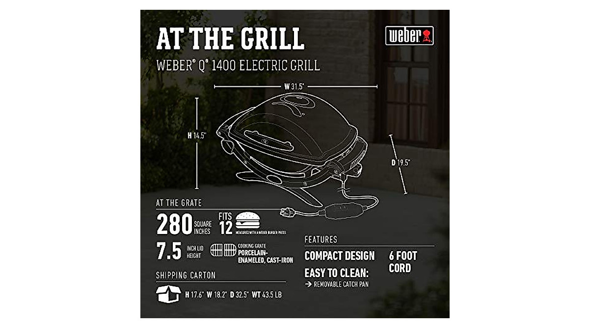 Weber Q2400 Electric Grill - Compact & Powerful Cooking
