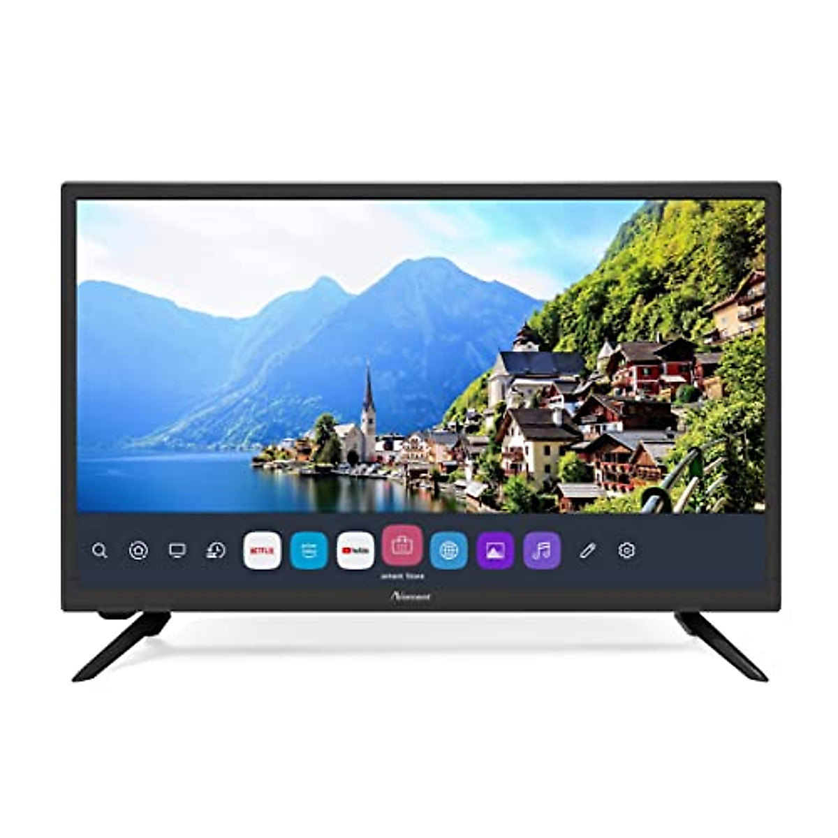 Norcent 24 Inch 720P HD LED Smart TV (N24H-S1) Build-in WebOS System, HDMI ARC USB Optical Ports, with TTS Function