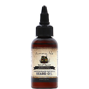 Sunny Isle Jamaican Black Castor Oil Beard Oil 2oz | Conditioning Growth Oil for Thicker Facial Hair | Softens, Strengthens Beards & Mustaches | Hydrates Skin
