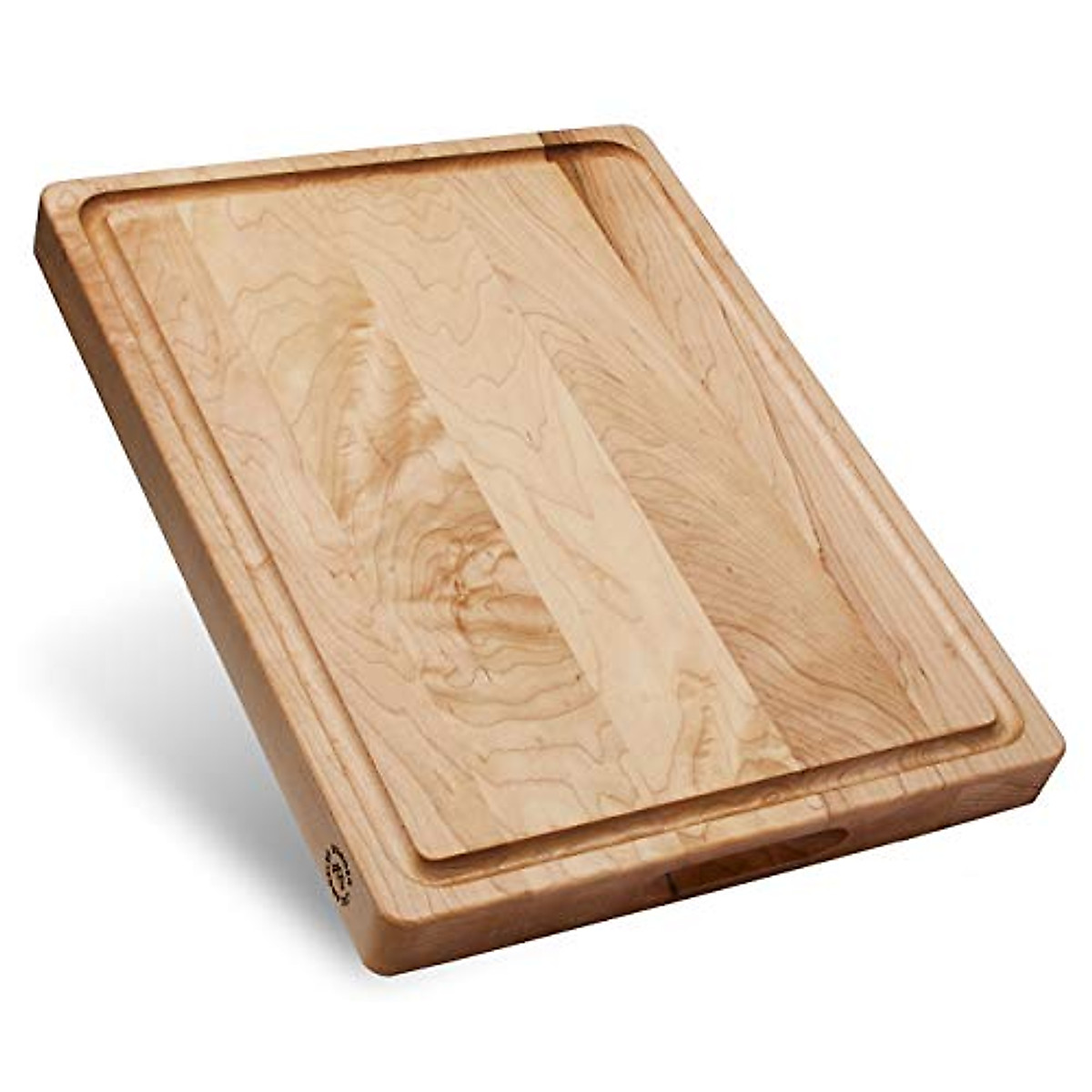 Sonder Los Angeles, Made in USA, Large Thick Maple Wood Cutting Board for Kitchen with Juice Groove, Sorting Compartment, Charcuterie Wooden Board 17x13x1.5 in (Gift Box Included)