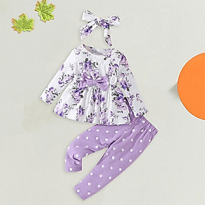 TBUIALL Warehouse Clearance Butterfly Onesie Baby Girl Fall Boutique Outfits Girls Camouflage Kids Shirt Pjs Newborn Baby Girl Mom Baby Boy Clothes (Purple, 6-9 Months)