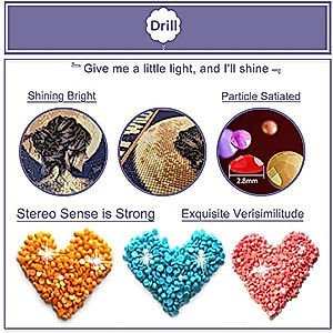 5D Diamond Painting Kits for Adults, Diamond Art DIY Full Drill Round Wall Decor for Living Room Gift Paint with Diamonds Diamond Dotz Cow Paint by Number Diamond Painting Kits for Kids 12X16inch