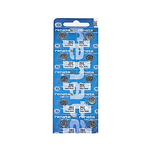 Renata 392 SR41W Batteries - 1.55V Silver Oxide 392 Watch Battery (10 Count)