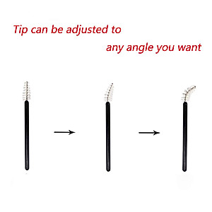 200 Pack Mascara Wands Mini Disposable Eyelash Brushes for Extensions Eye Lash Wand Brow Brush Makeup Tool Bulk, 4 Colors