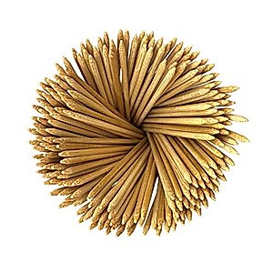 Natural Bamboo Skewers - (200 Pack) 5.5 Inch Wooden Skewers, Kebab Sticks, Skewers for Fruit Kebabs - Double Sided Short Skewers Great For Cocktail Food