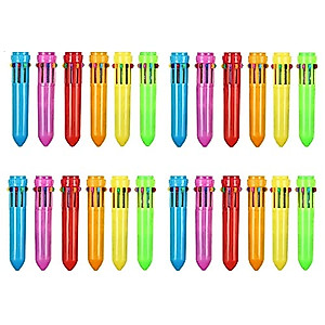 Kaptin 24 Pack Multicolor Ballpoint Pen Mini Shuttle Pens mini pens, Retractable Ballpoint Pens Multicolor Pens kids pens Office School Supplies for Students Children