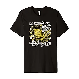 SpongeBob SquarePants Punk Rock Star Krusty Krab Pizza Song Premium T-Shirt