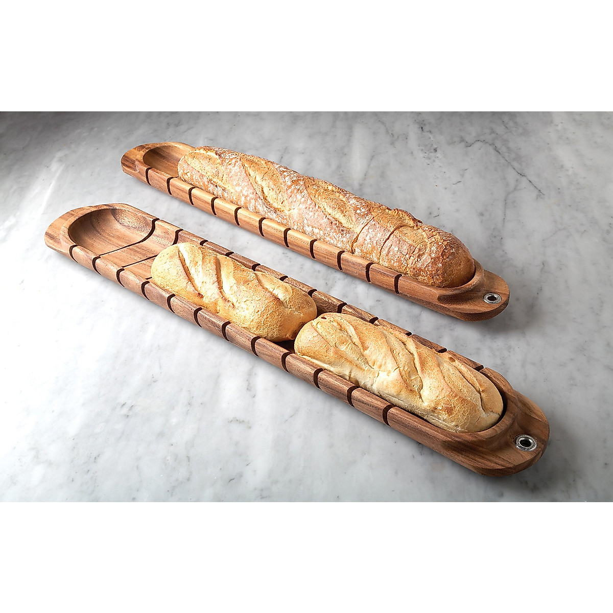 Ironwood Gourmet Avignon Baguette Miter, Acacia Wood 1.75 x 3.5 x 26.25 inches