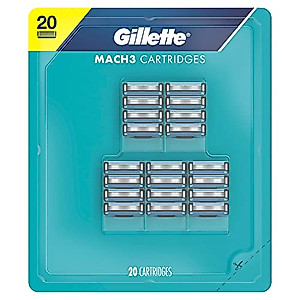 Gillette Mach3 Cartridges, 20 Count