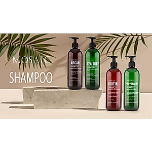 Mosaic Argan Oil Shampoo and Conditioner Set for Hair Growth, For Thinning Hair and Hair Loss Treatments for Women & Men, Hair Thickening Products for Women & Men, Paraben & Sulfate Free Shampoo 20.2 FL Oz Each