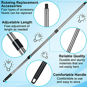 Light Bulb Changer High Ceiling Assembled Light Bulb Changer for Recessed Lights with Extension Pole Changer Baskets Suction Cup Bulb Removal Tool for Household, Camping