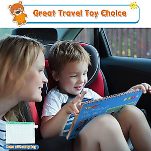 Busy Book for Toddlers Montessori Toys for 1 2 3 4 Year Old, Preschool Learning Activities Binder Montessori Toys for Toddlers, Quiet Books for Toddlers Travel, Birthday Gifts for 1 2 3 4 Boys& Girls