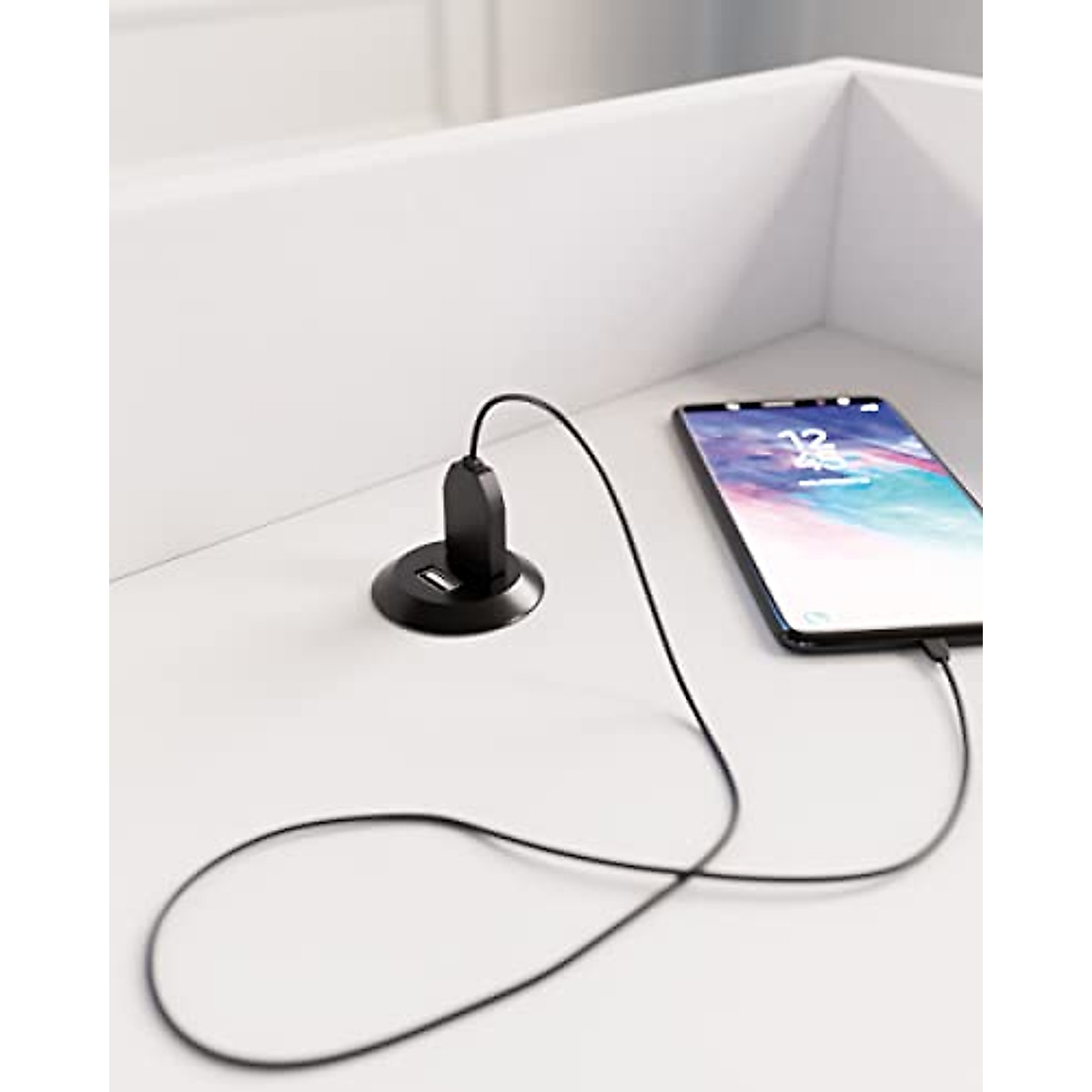 Signature Design by Ashley Blariden Modern Accent or End Table, White