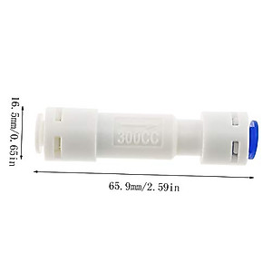 E-outstanding Flow Restrictor 2PCS 1/4Inch 300CC Flow Restrictors with Quick Connect for RO Reverse Osmosis Systems