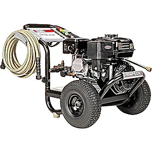 SIMPSON Cleaning PS3228 PowerShot 3300 PSI Gas Pressure Washer, 2.5 GPM, Honda GX200 Engine, Includes Spray Gun and Extension Wand, 5 QC Nozzle Tips, 5/16-inch x 25-foot MorFlex Hose