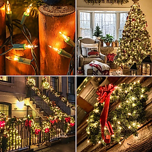 Indoor/Outdoor Multi-Color Musical Christmas Lights - Plays 25 Classical Holiday Songs - 8 Function Chaser - Green Wire - 26 Ft Wire Length, 2" Space Between Bulbs