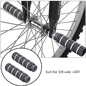 wansha Bike Pegs - High Strength Alloy Foot Pegs for BMX and Bicycle (Striped Black, 2pairs)